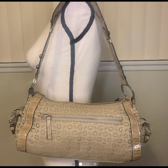 Guess | Bags | Sold 9s Guess Baguette Bag With Monogram | Poshmark